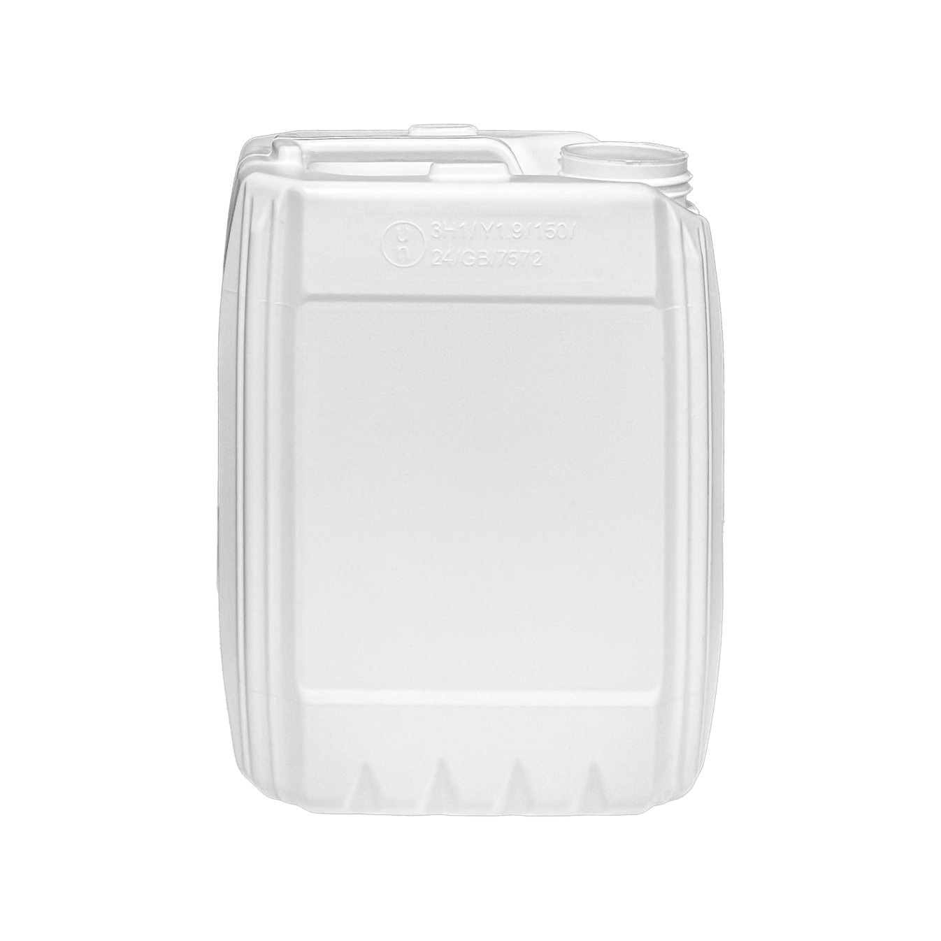 Stackable 5 Litre Plastic White Jerry Can 51mm Neck UN 250g | Invopak