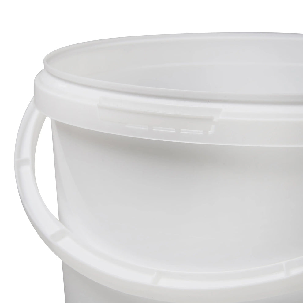 5.6 L Plastic White Tamper Evident Bucket and Plastic Handle – Invopak