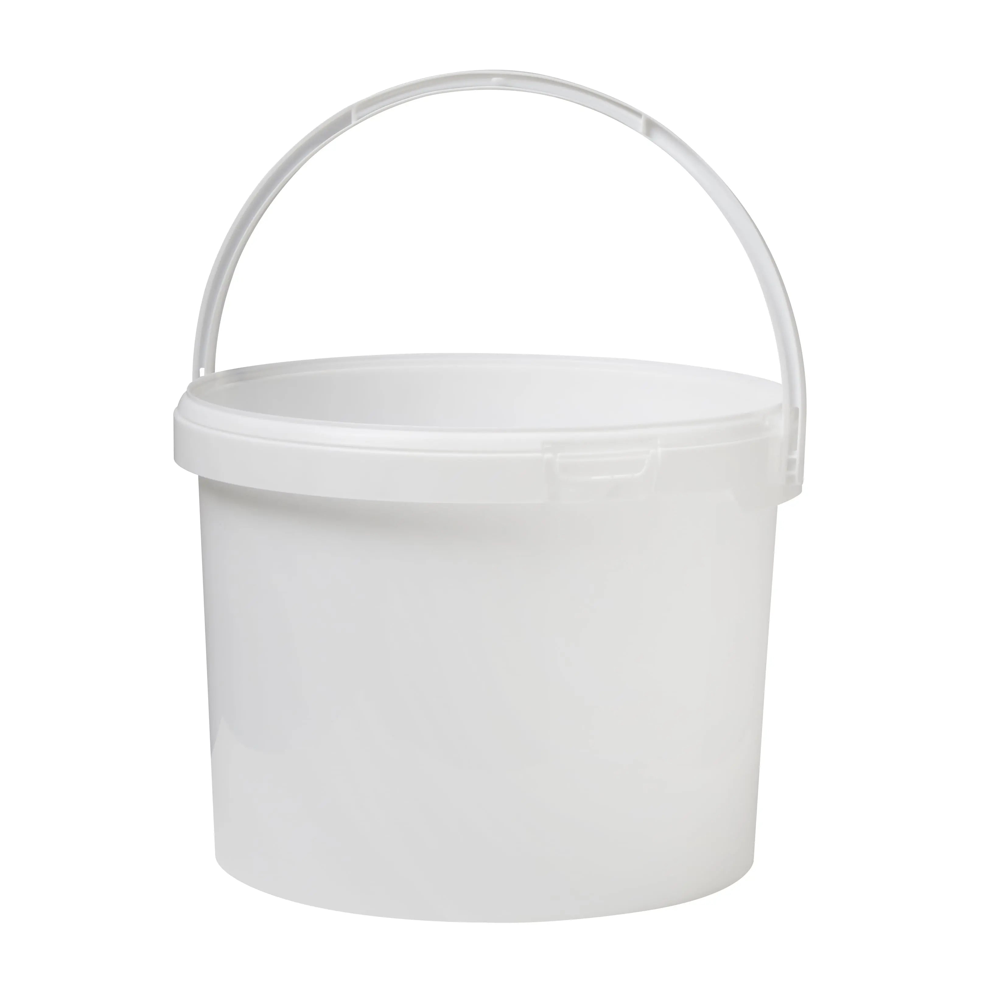 16 Litre Plastic White Tamper Evident Bucket with Plastic Handle – Invopak