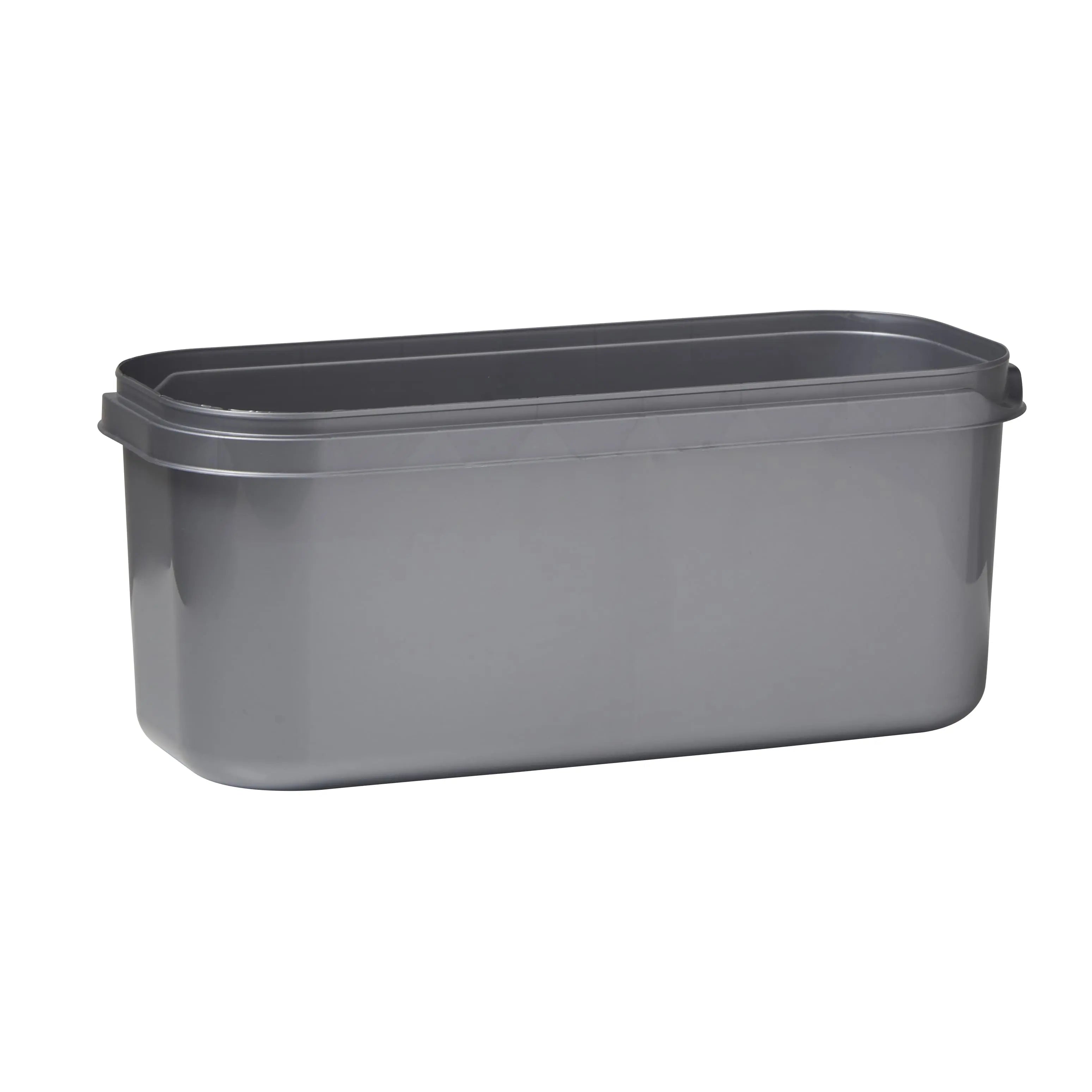 5 Litre Plastic Napoli Ice Cream Container Silver – Invopak