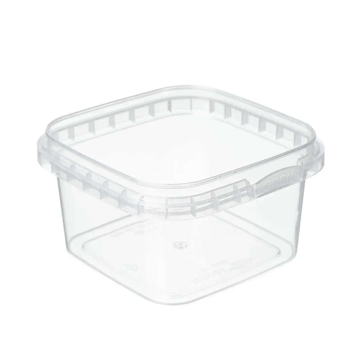 280ml Clear Plastic Tamper Evident Square Tub – Invopak