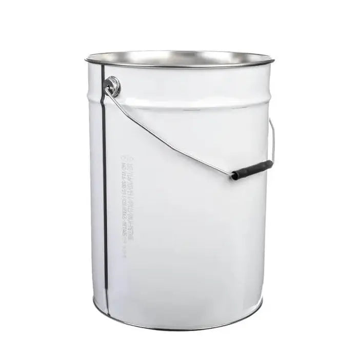 23 Litre Tinplate White Pail Plain Interior UN Approved – Invopak